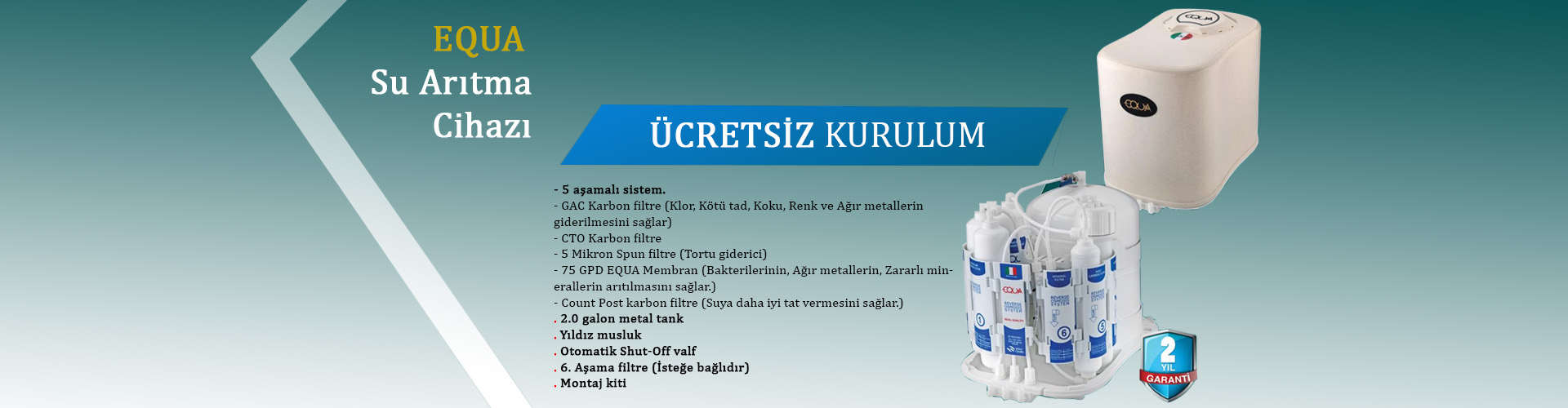 AQUA Su Arıtımı | EQUA su arıtma cihazı | Filtrasyon Sistemleri | Dozaj ...